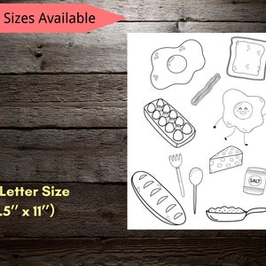 Food Coloring Pages, 10 Printable Recipe Coloring Pages for Kids, Boys ...