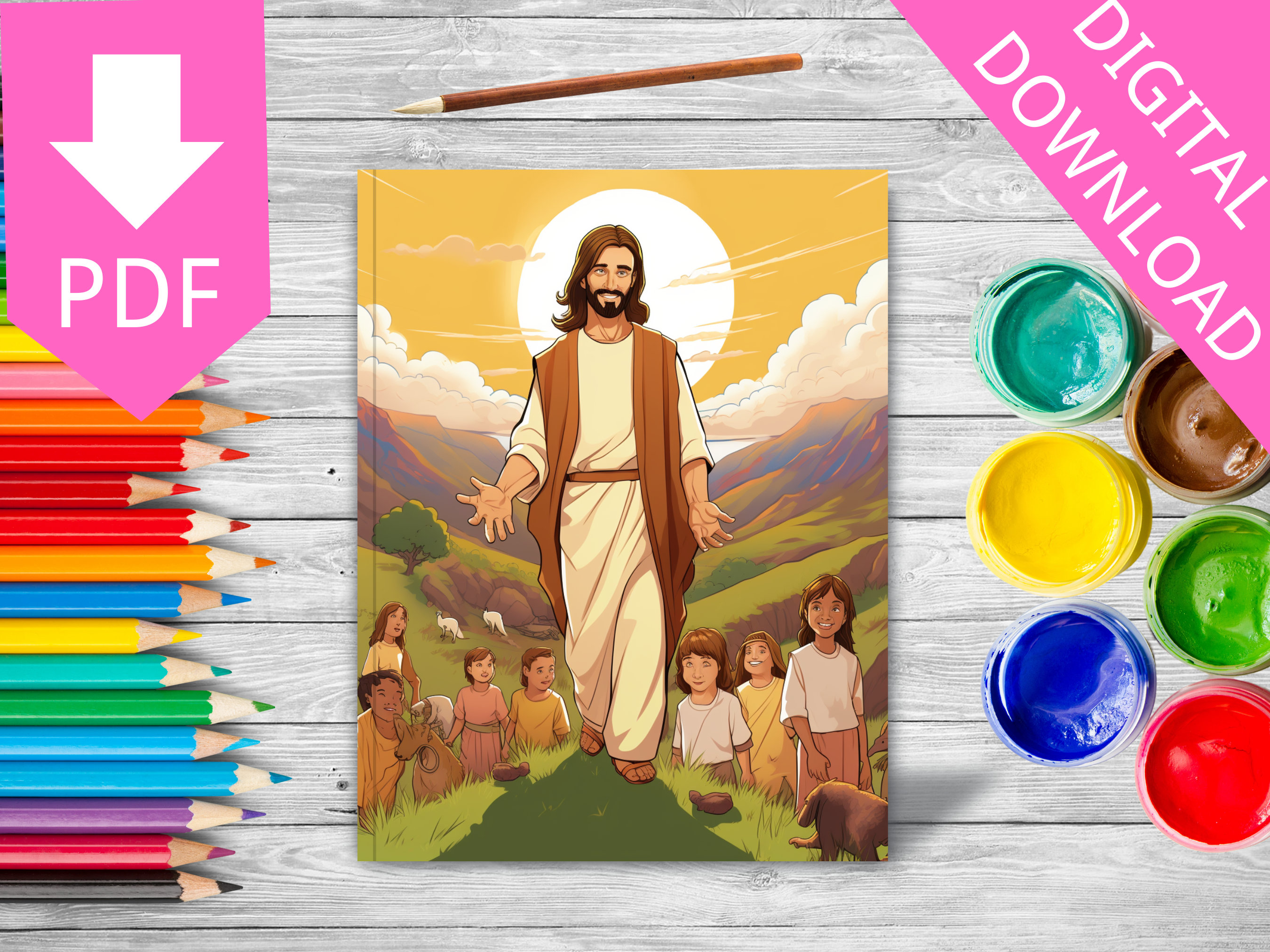 100 Bible Coloring Pages / Bible Coloring Book / Christian Coloring ...