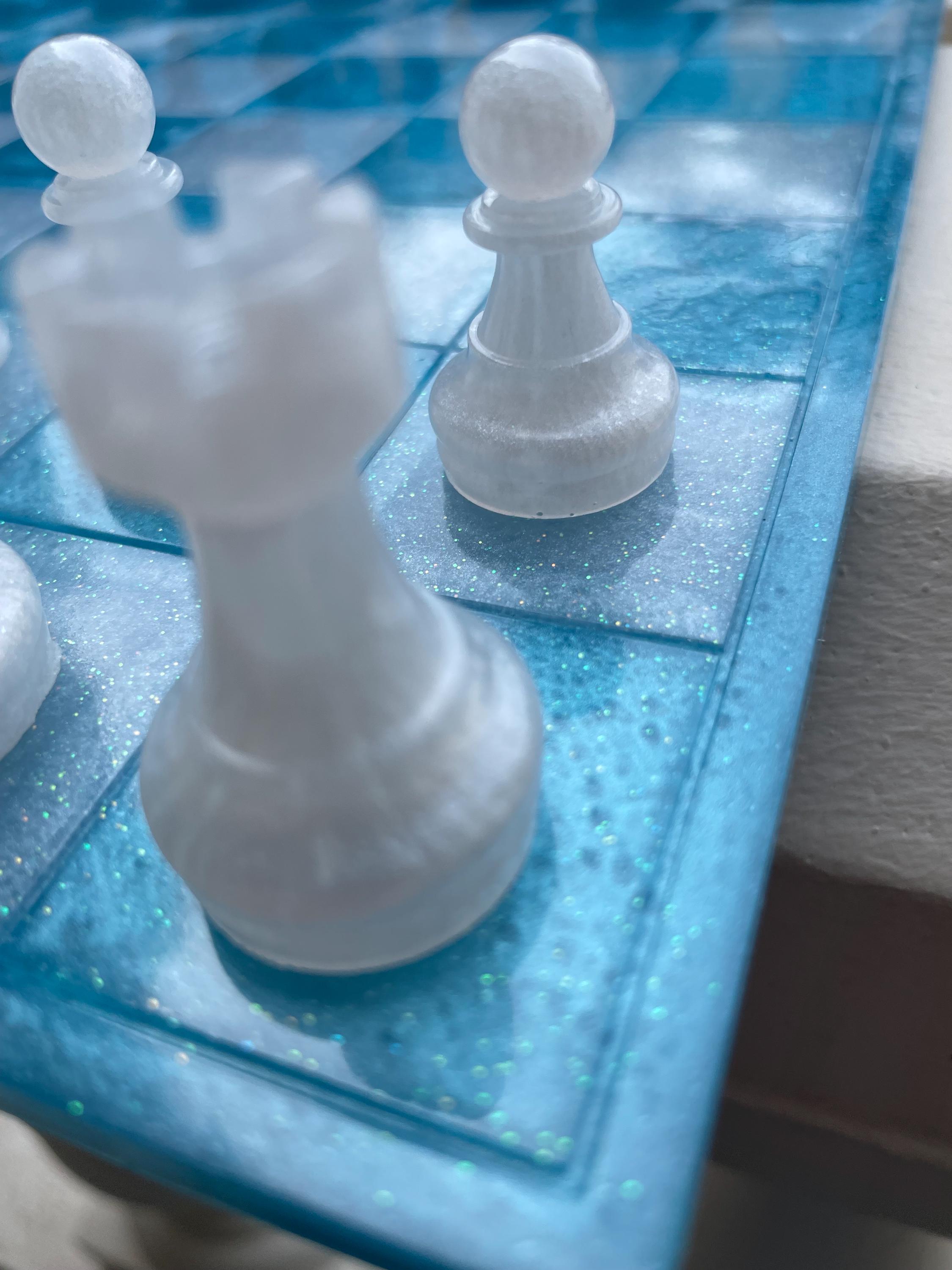 Resin Frozen Themed Chess Set - Etsy