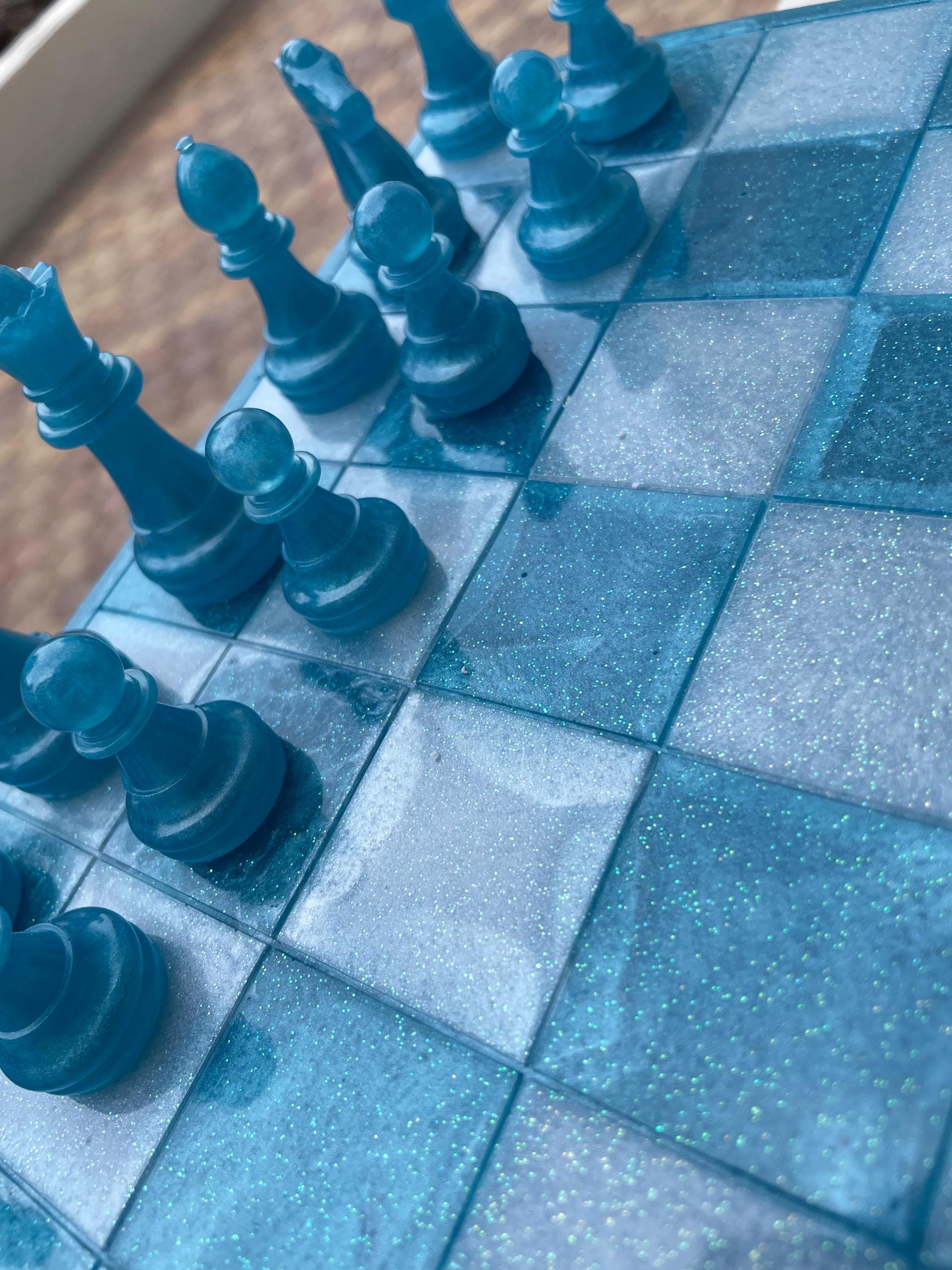 Resin Frozen Themed Chess Set - Etsy