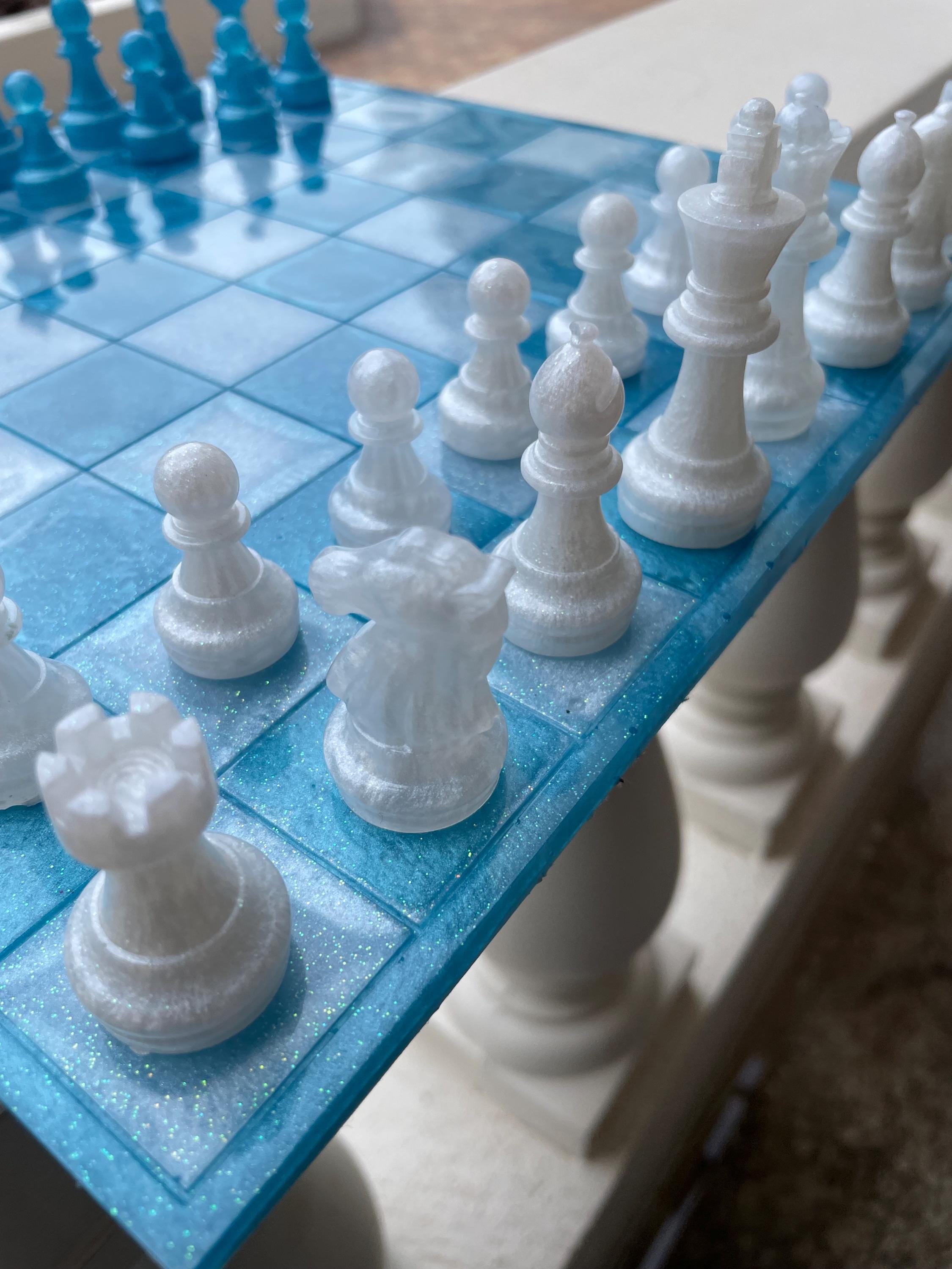Resin Frozen Themed Chess Set - Etsy