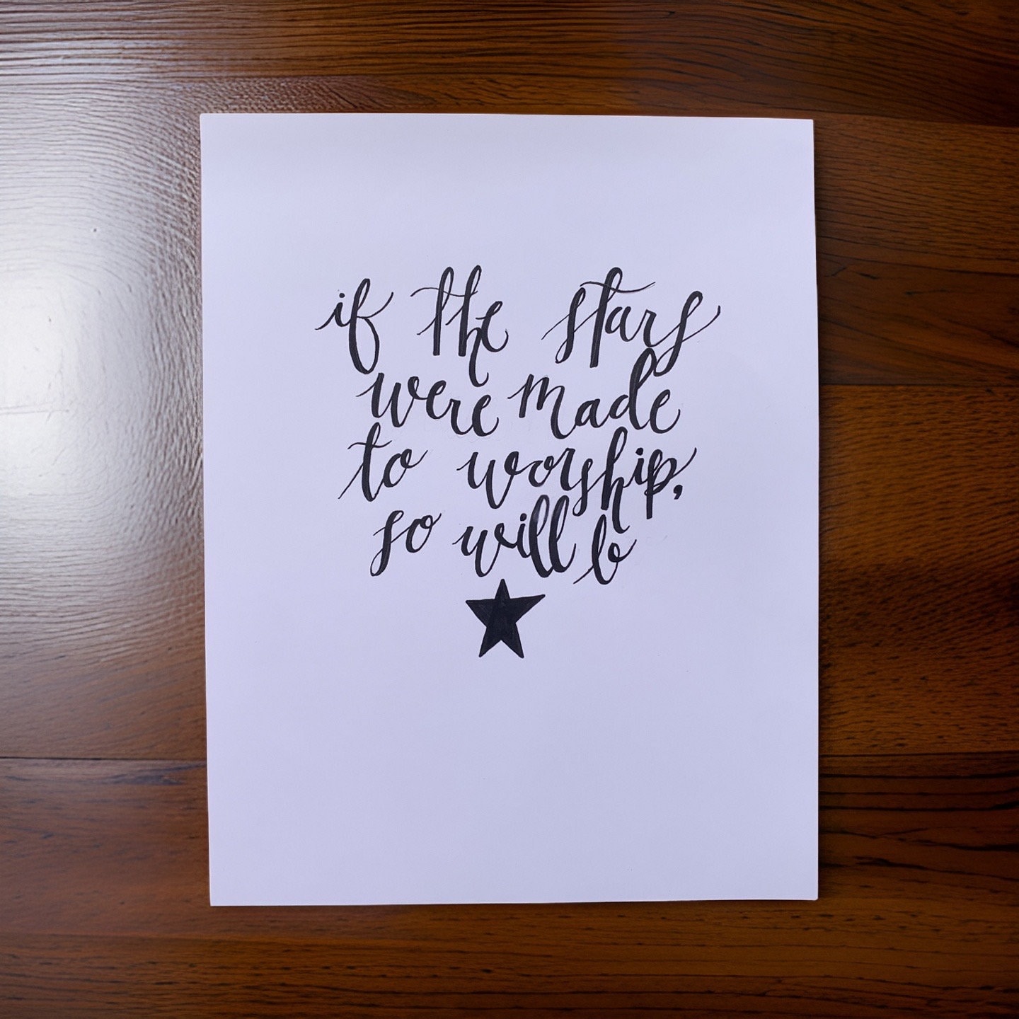 CUSTOM CALLIGRAPHY PRINT // Handwritten // Scripture Art // Lyric or ...