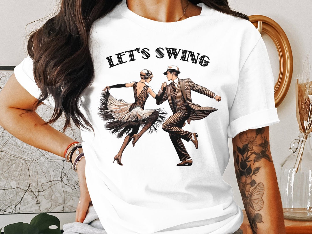 Roaring Twenties Swing Dance T-shirt Classic Gatsby Style Couple Tee ...