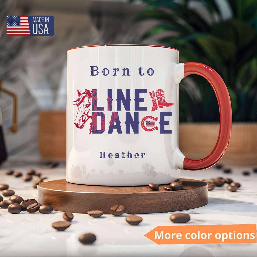 Custom Line Dancing Mug, Personalized Line Dance Lover Gift, Country ...