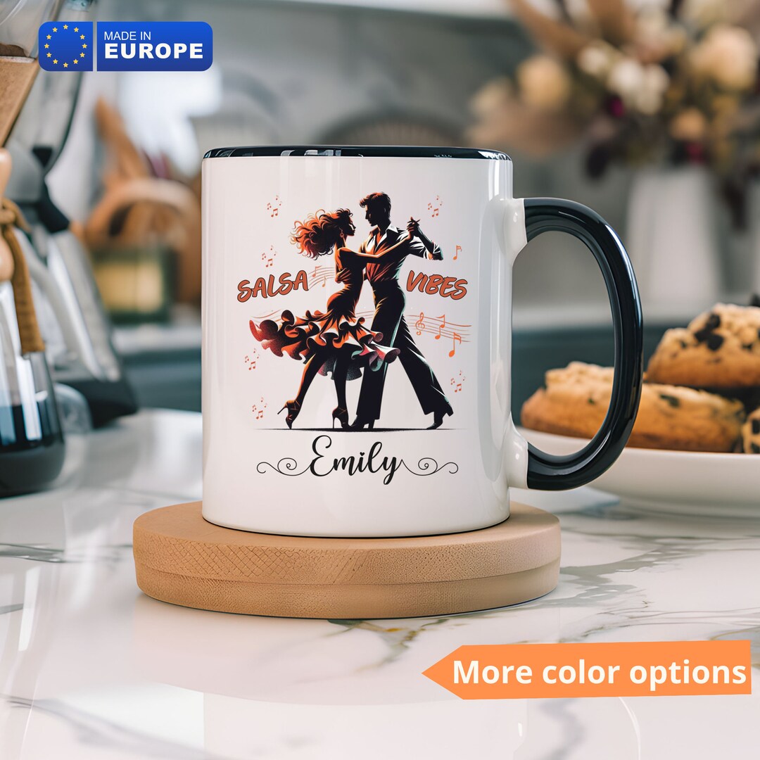 Custom Salsa Vibes Mug, Personalized Dance Lover Gift, Unique Salsa ...