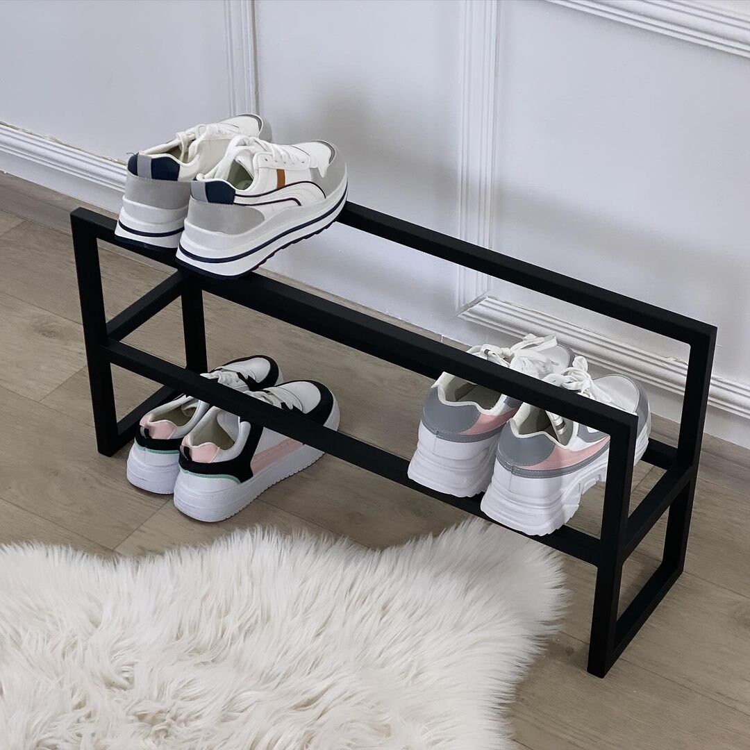 2 Tier Shoe Rack, Metal Shoe Rack, Hallway Furniture - Etsy