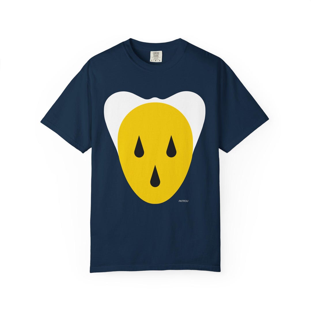 Alien Anime Face Tear Drop Eyes Graphic T-shirt | Minimal Goth Tee by ...