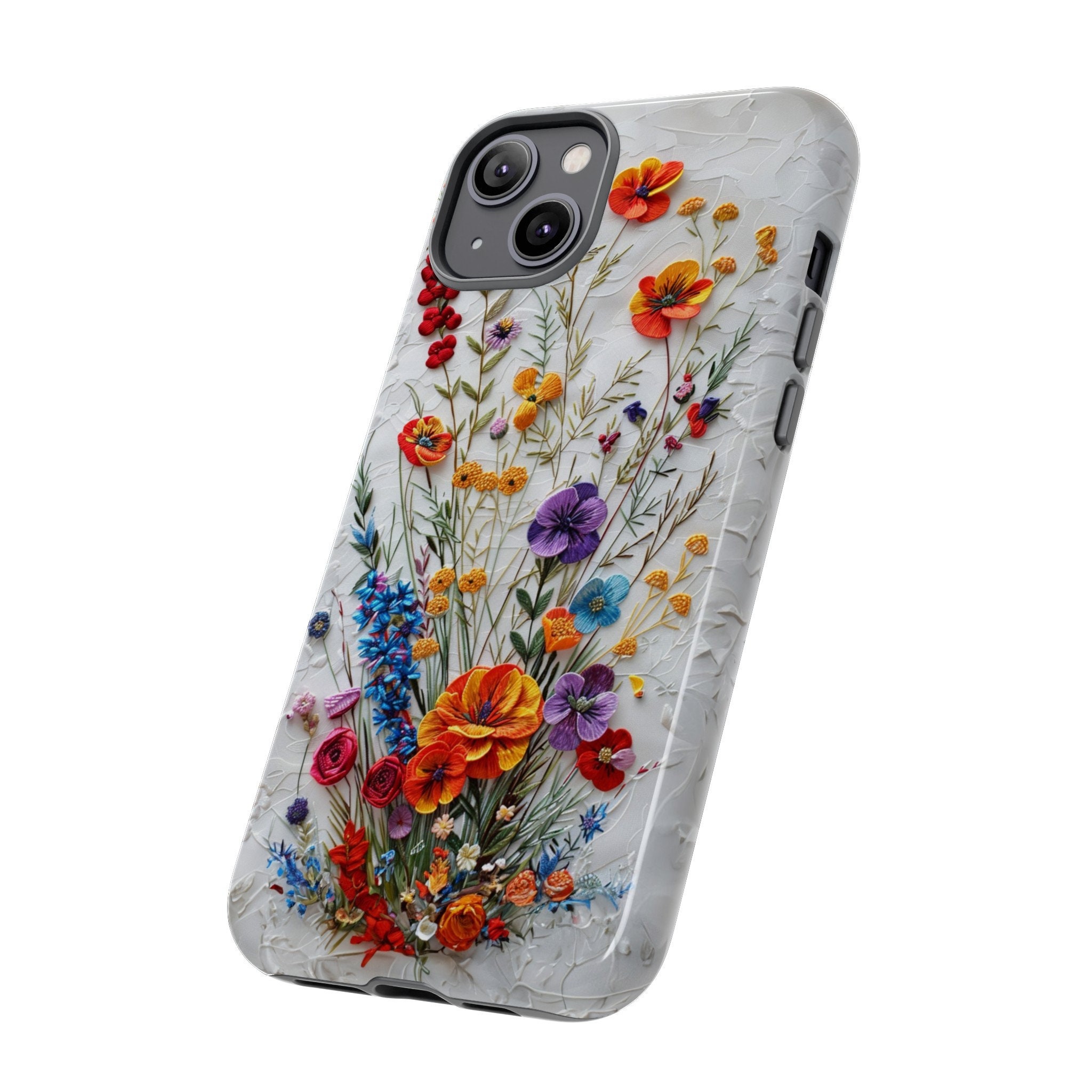 Vintage Embroidery Floral Cottagecore Phone Case Delicate Boho iPhone ...