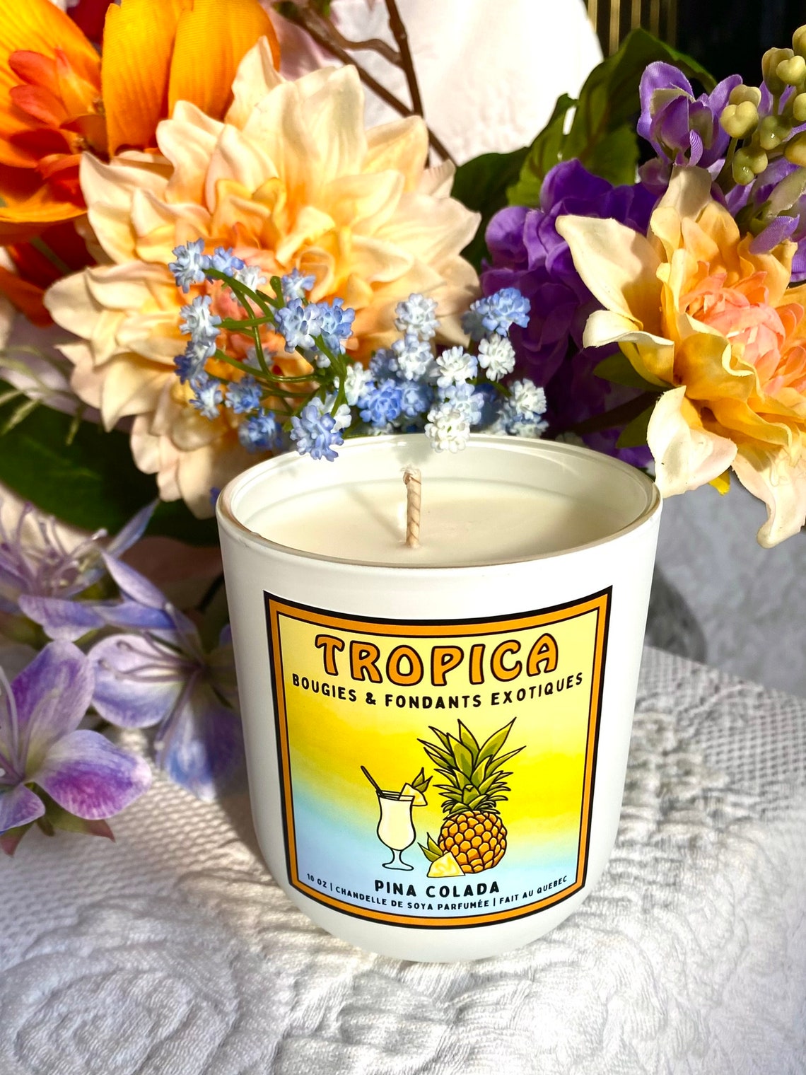 Pina Colada | Exotic Candle | Tropica | Soy Candle | Cocktail Candle ...