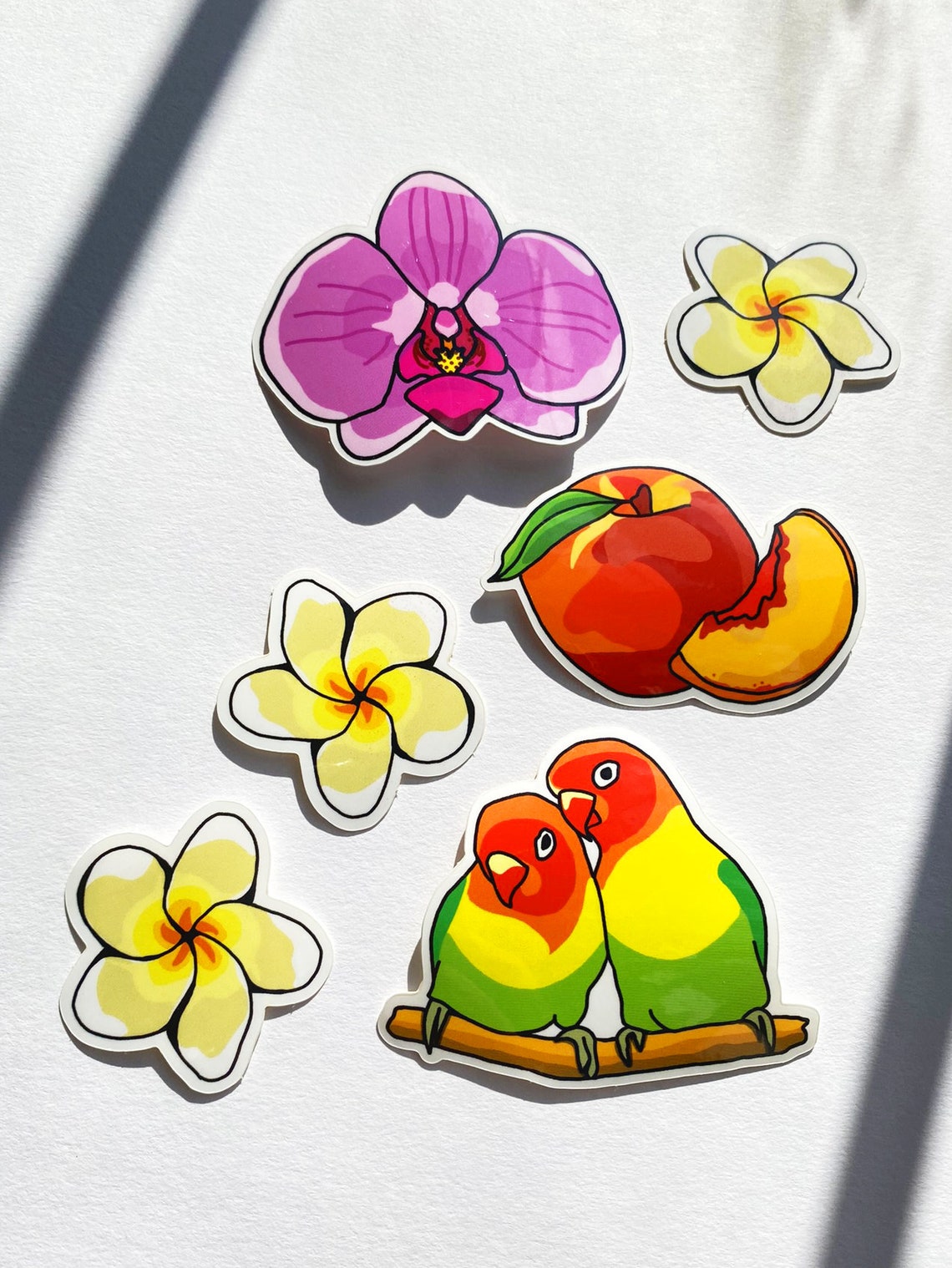 Plumeria Sticker, Flower Sticker, Plumeria, Frangipani, Floral Sticker ...