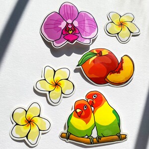 Plumeria Sticker, Flower Sticker, Plumeria, Frangipani, Floral Sticker ...