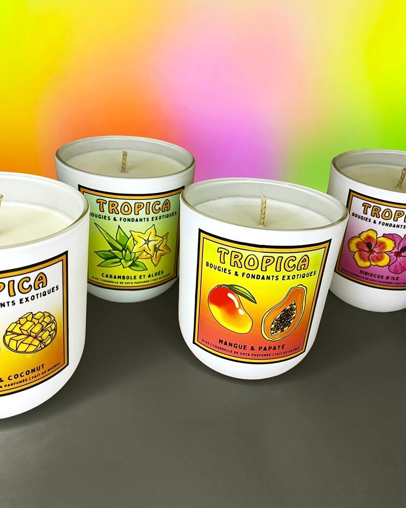 Mango & Coconut | Exotic Candle | Tropica | Soy Candle | Fruity Candle ...