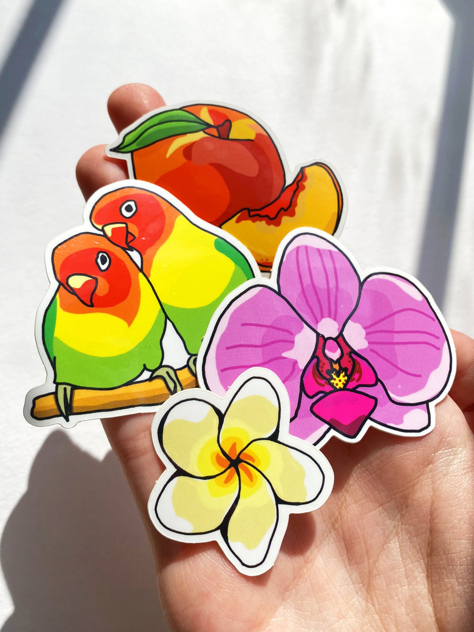 Plumeria Sticker, Flower Sticker, Plumeria, Frangipani, Floral Sticker ...