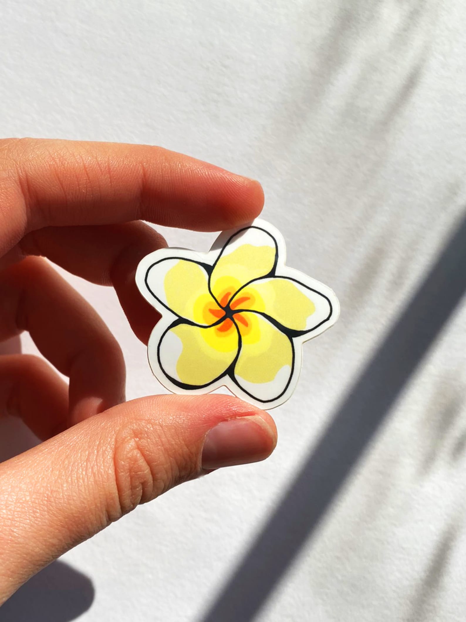 Plumeria Sticker, Flower Sticker, Plumeria, Frangipani, Floral Sticker ...