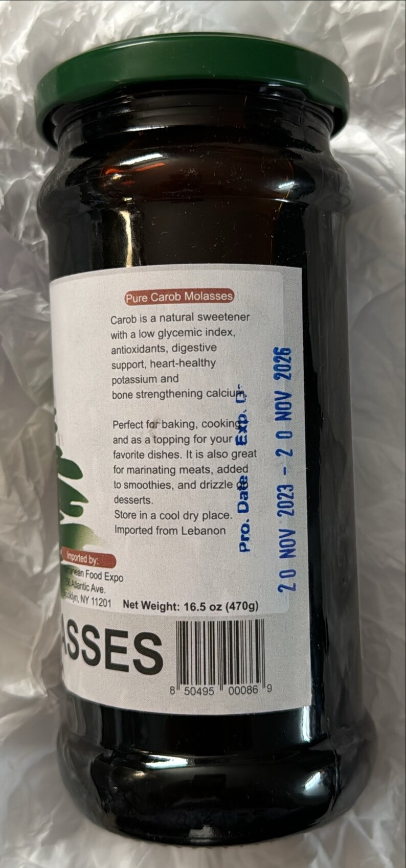 Ancient Tree Pure Carob Molasses Imported From Lebanon - 16.5 Oz (470g ...