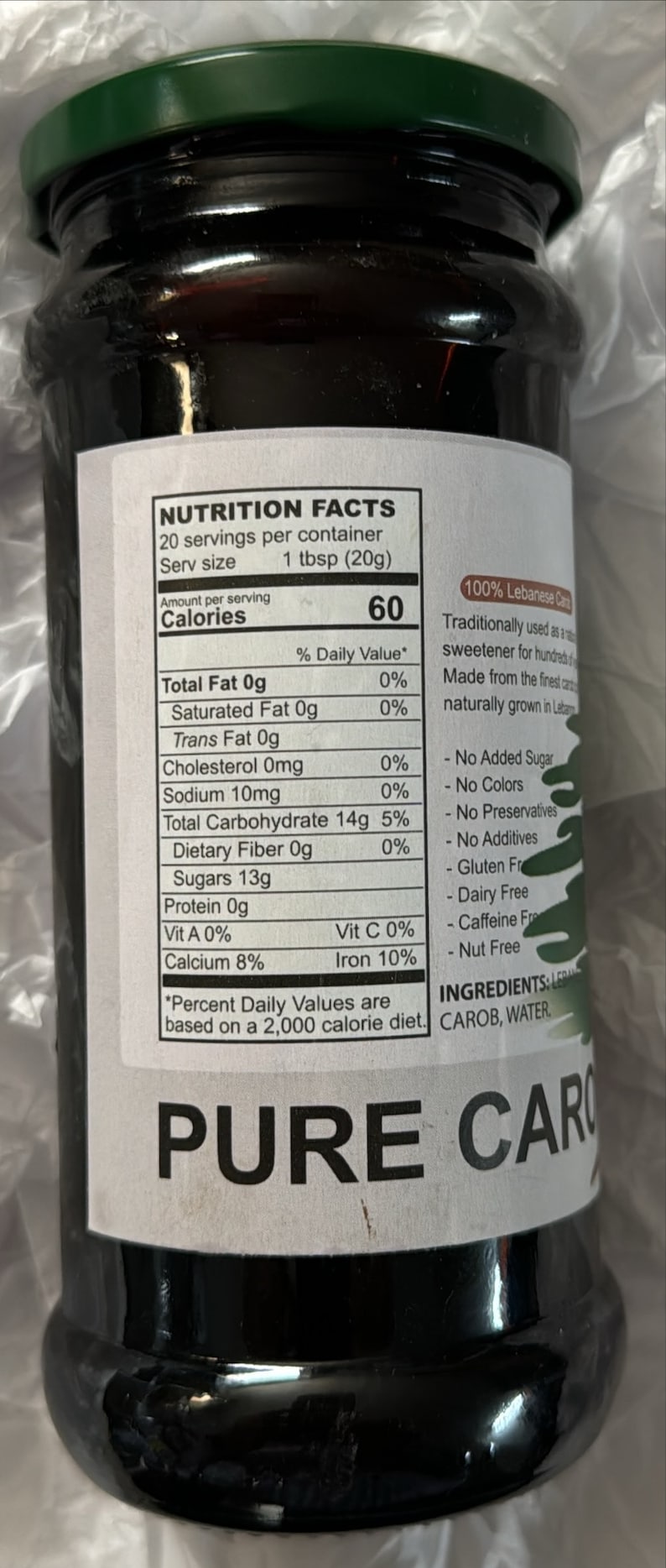 Ancient Tree Pure Carob Molasses Imported From Lebanon - 16.5 Oz (470g ...