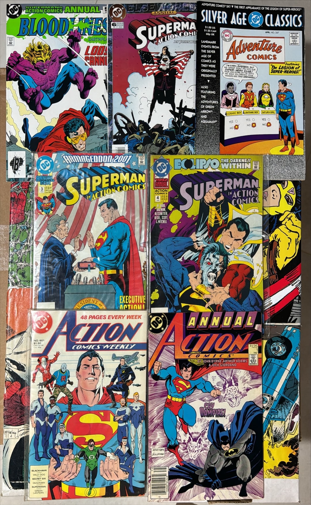Action Comics Weekly 601, Action Comics Annual 1, 3, 4, 5, 6, Adventure ...