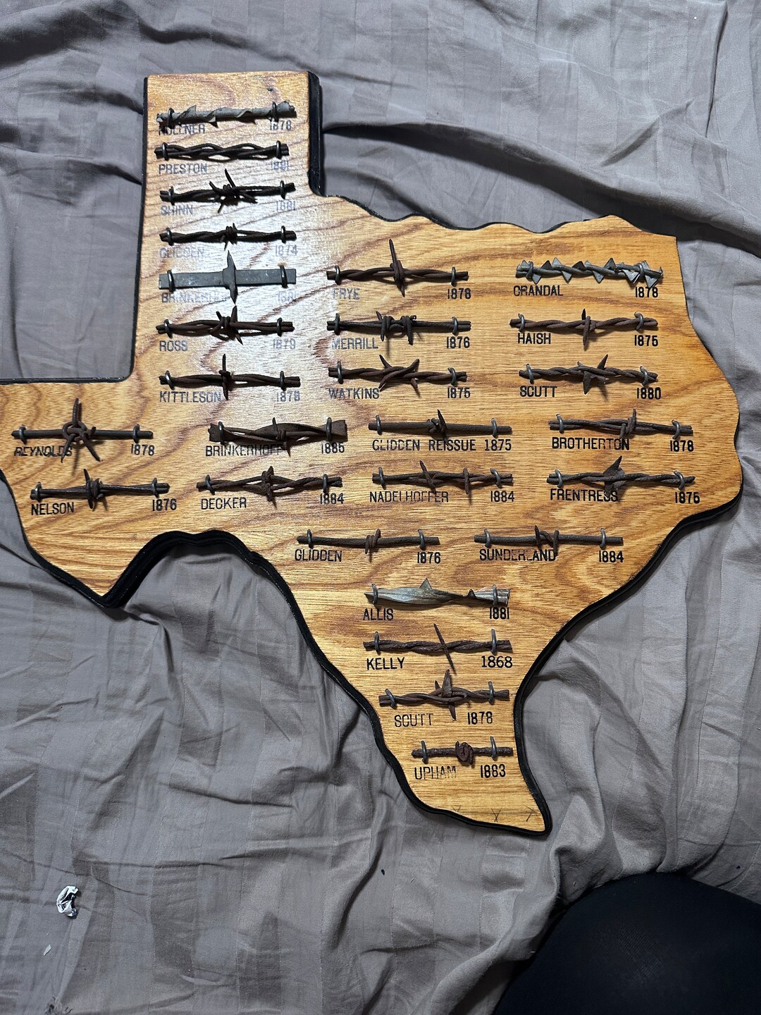 Vintage Large Texas Barbed Wire Display Amos Crouch. - Etsy