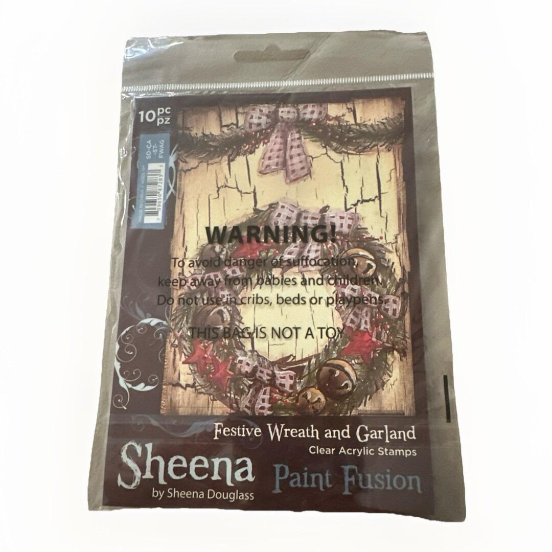 Sheena Festive Wreath and Garland Clear Acrylic Stamps - Etsy