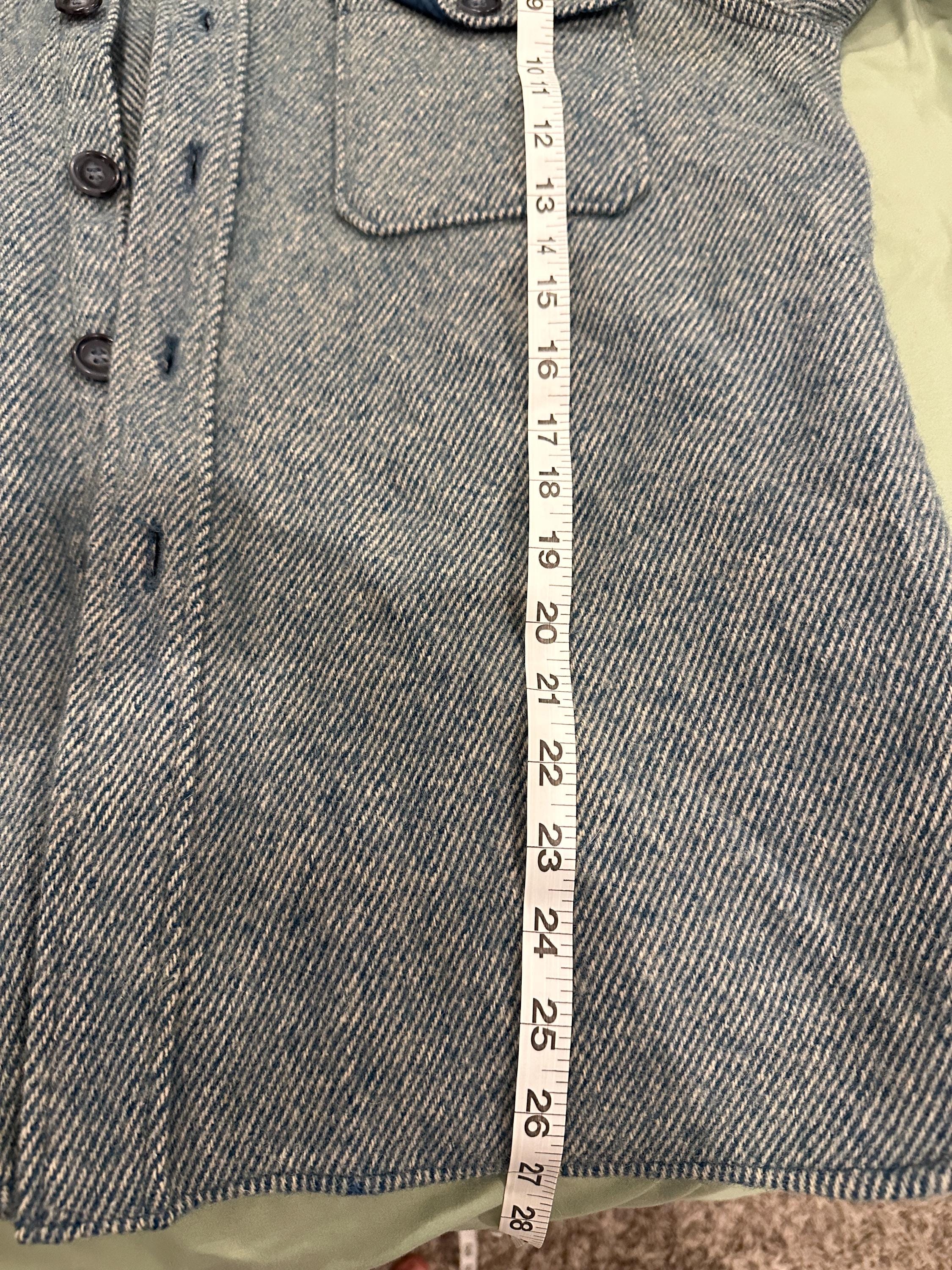 Vintage Woolworth Wool Blue 1970’s Button Down Shirt - Etsy