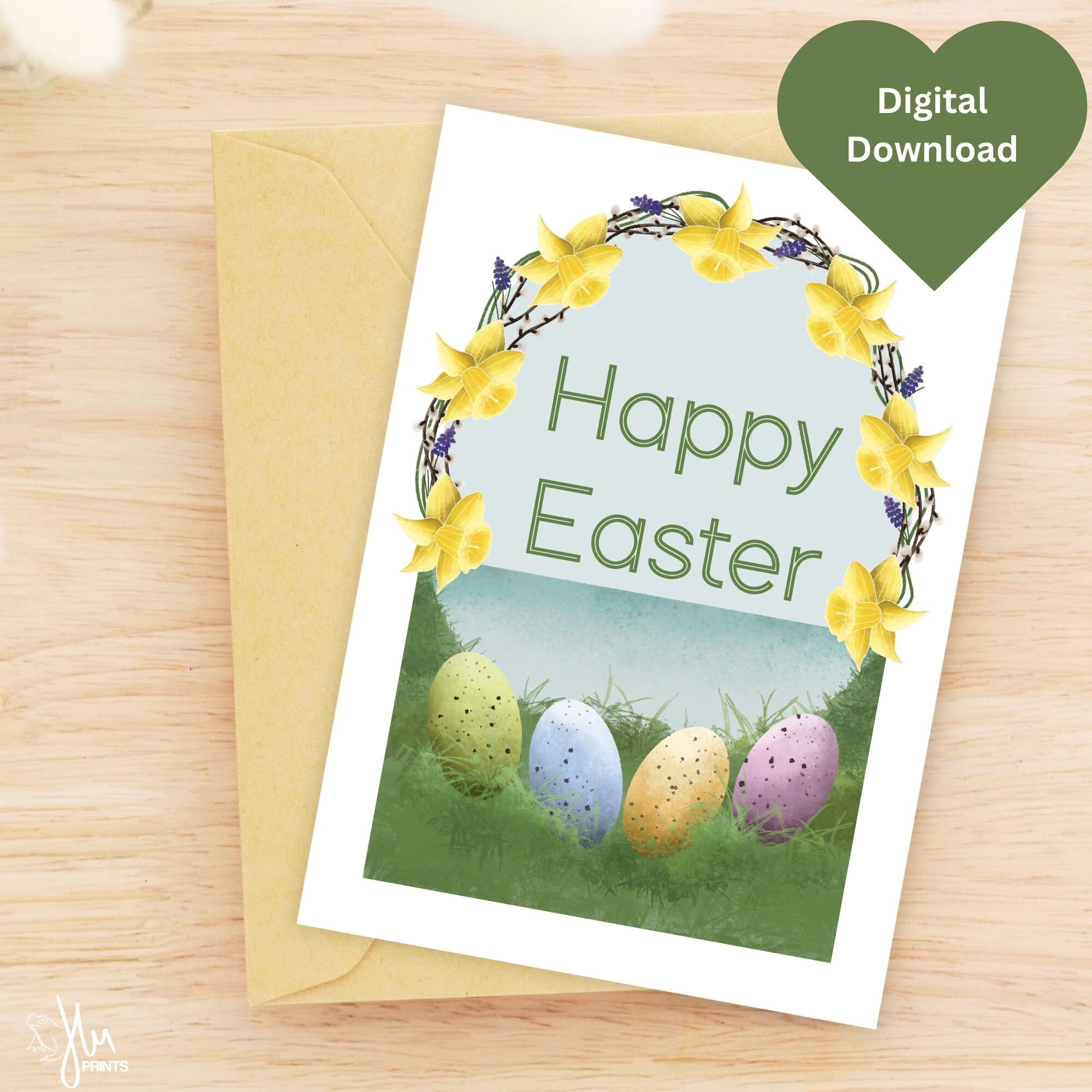Printable Easter Card Bundle 4 Happy Easter Cards Print at Home ...