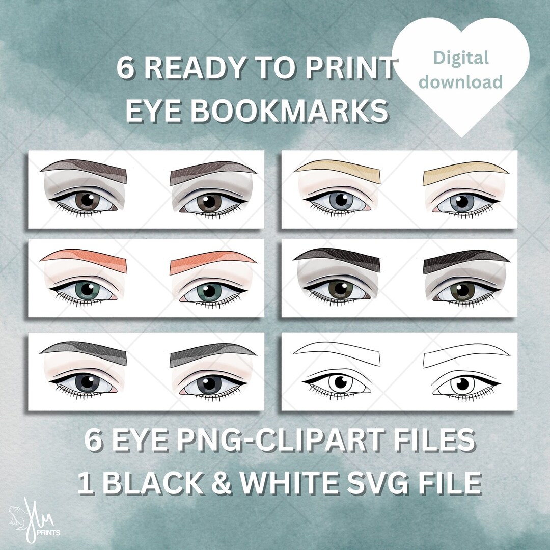 Printable Watercolour Eye Bookmarks Print Colouring Coloring Eye Sheet ...