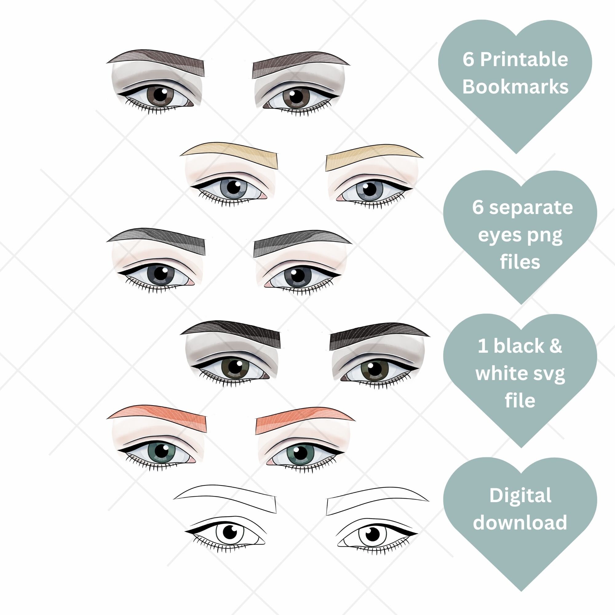 Printable Watercolour Eye Bookmarks Print Colouring Coloring Eye Sheet ...