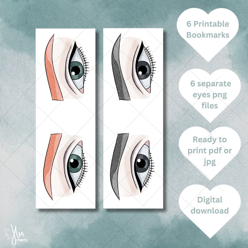Printable Watercolour Eye Bookmarks Print Colouring Coloring Eye Sheet ...