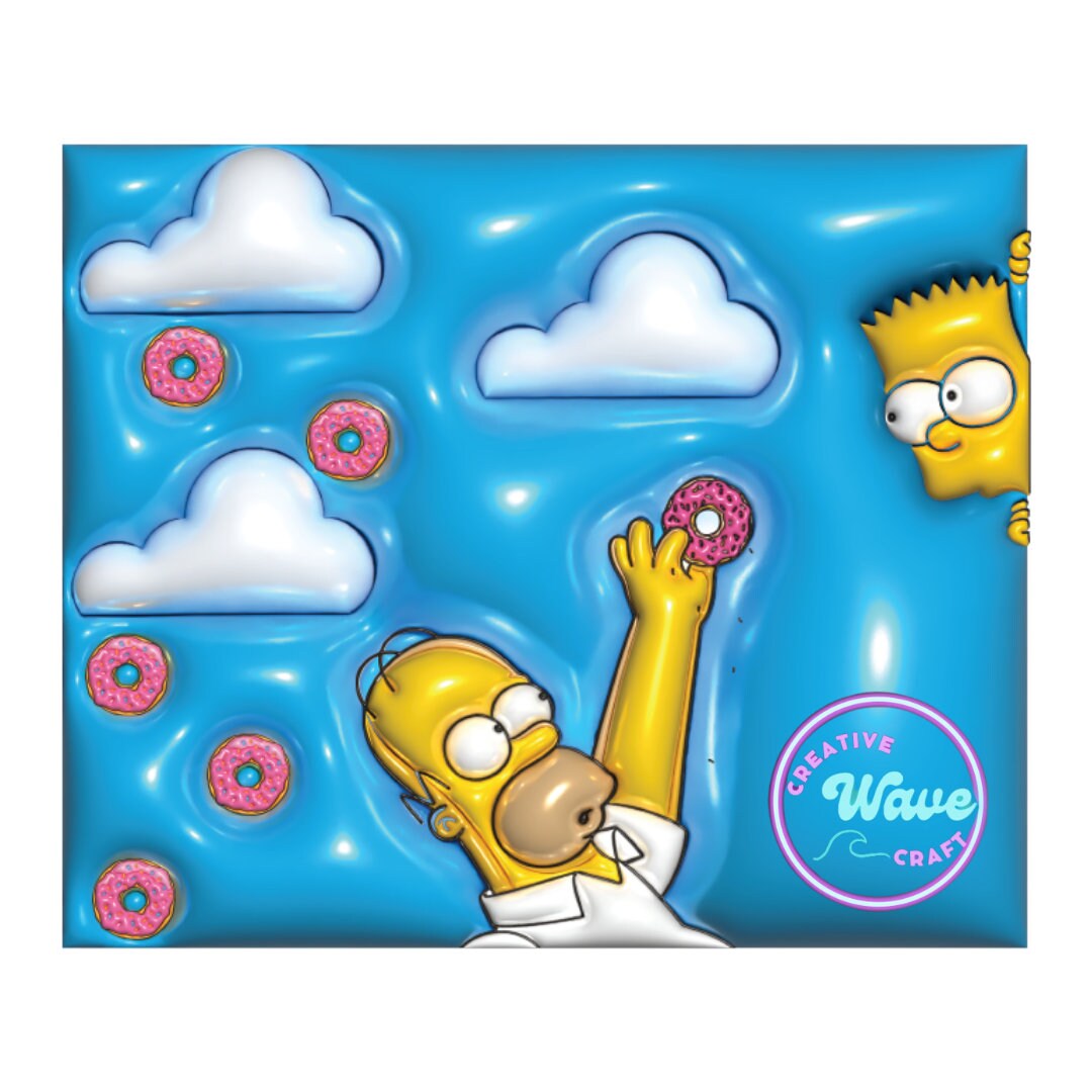 Bart Simpson Donuts For Sublimation Etsy