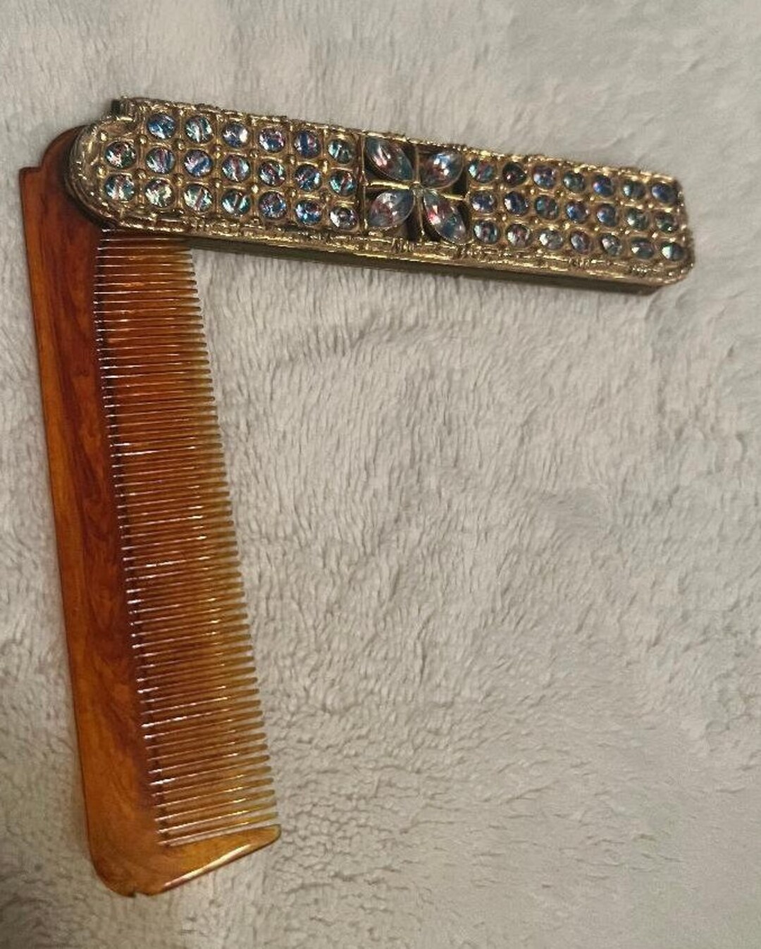 1920's Retractable Foldable Comb Vintage Rhinestones - Etsy