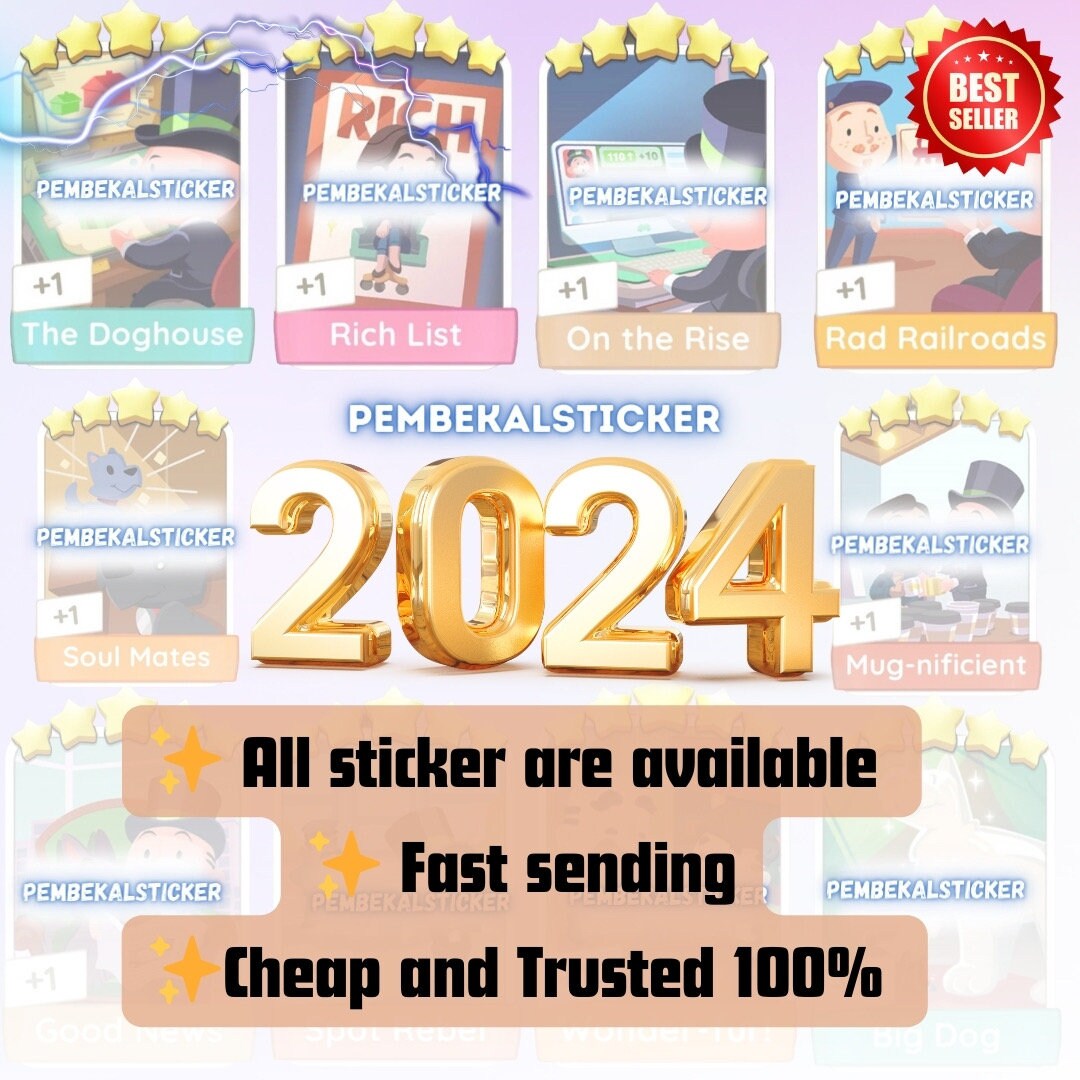 MONOPOLY GO STICKER 5 Star Choose 1 Card From Description - Etsy