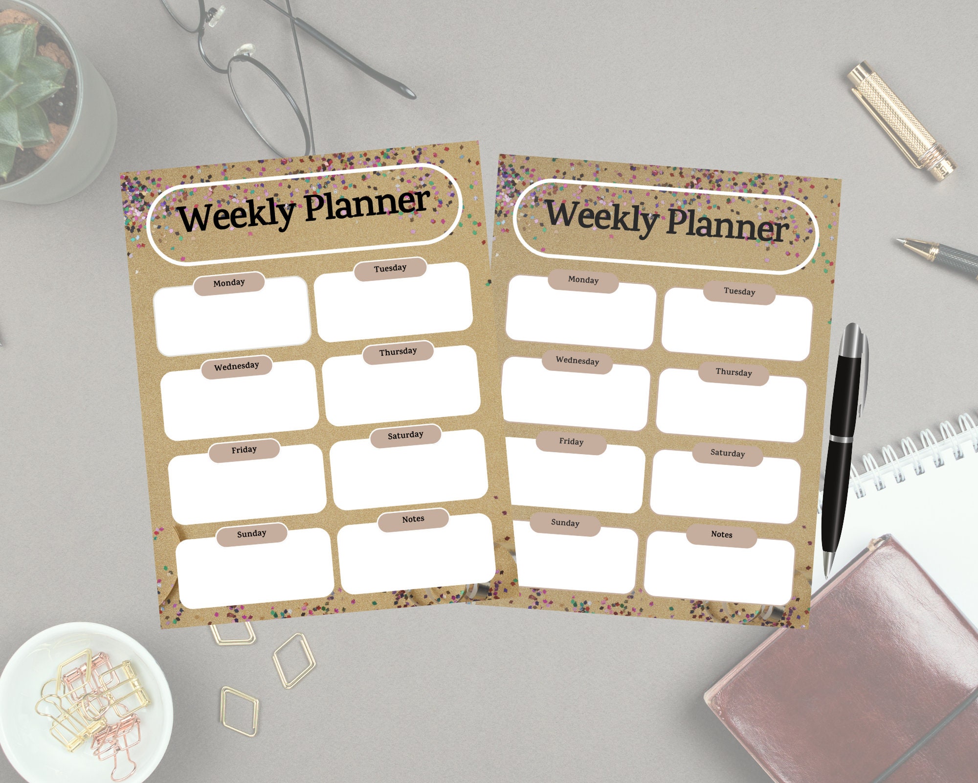 Weekly Planner EDITABLE Weekly Schedule, Daily Planner, Undated Planner ...