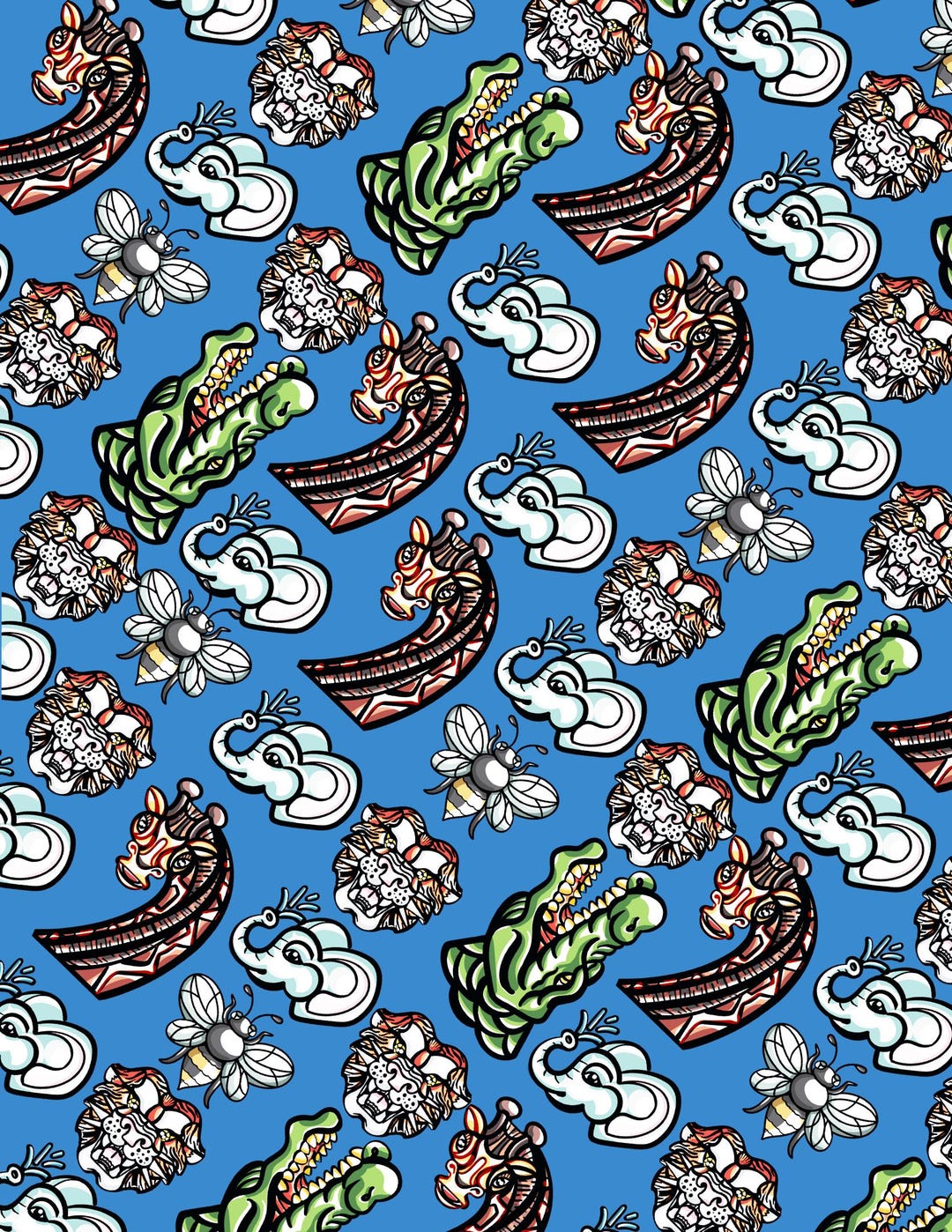 Zoo Animals Theme, Hand Drawn Patterns Download - Etsy