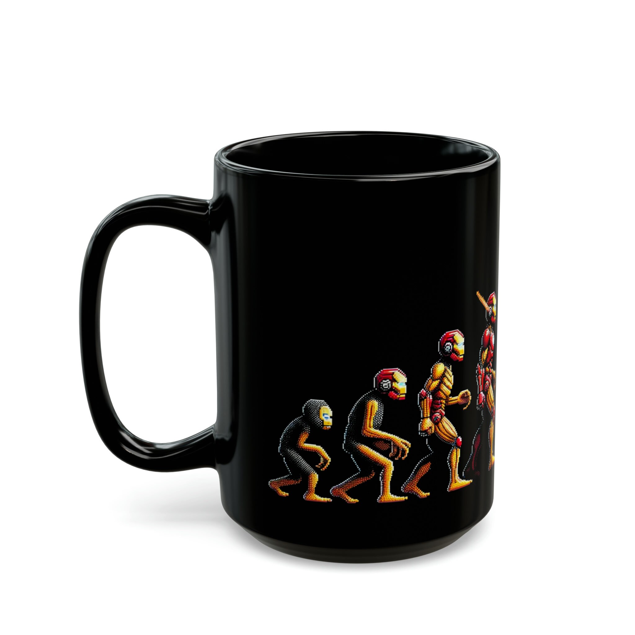 Cyborg Evolution Black Mug 15oz, Gift for Him , Gift for Her, Funny Mug ...