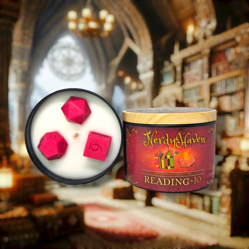 Dnd Dandd D20 Skill Boost Fantasy Candle Gift Candle Dungeons and ...