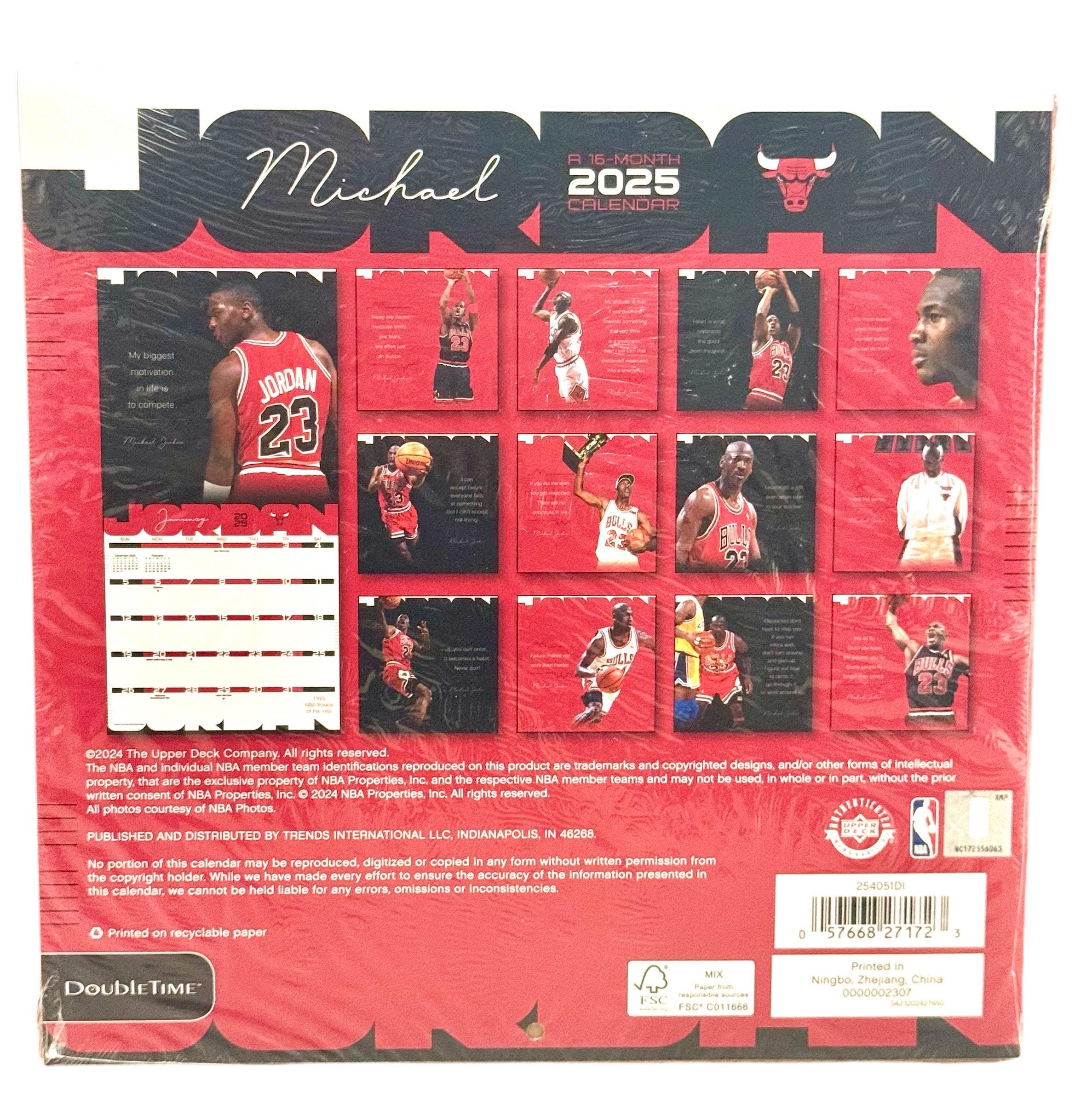 Michael Jordan Great Qoutes 2025 11 X 22 16 Month Wall Calendar - Etsy