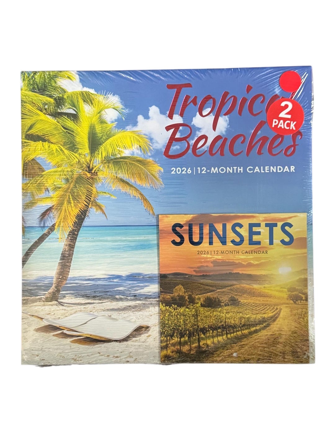 2026 TROPICAL BEACHES 12” X24” & SUNSETS 12 Month 6” X 12” Wall ...