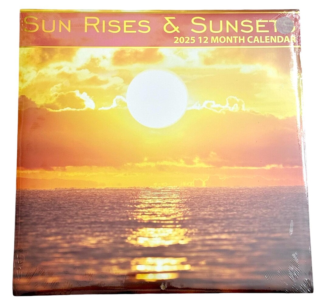 SUN RISES & SUNSETS 2025 12x 24 12 Month Wall Calendar January-december ...