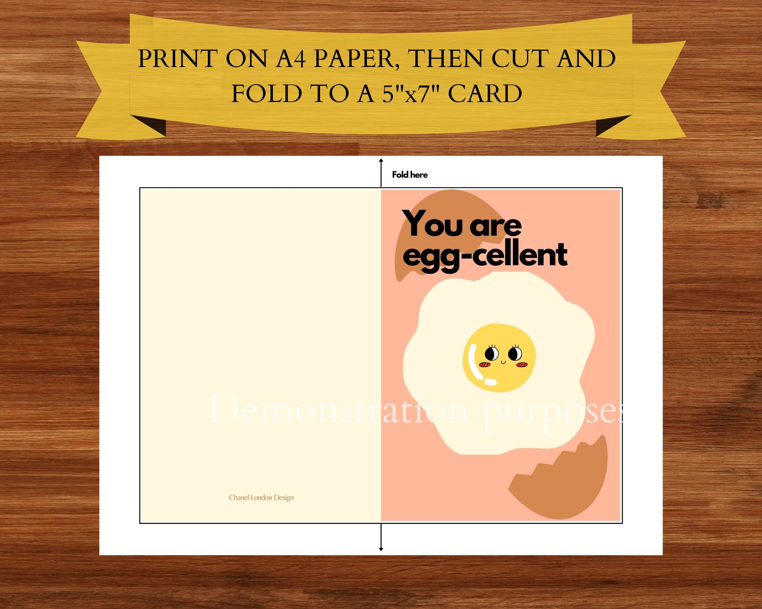 You Are Egg-celent. Funny Pun Greeting Card - DIGITAL DOWNLOAD ...