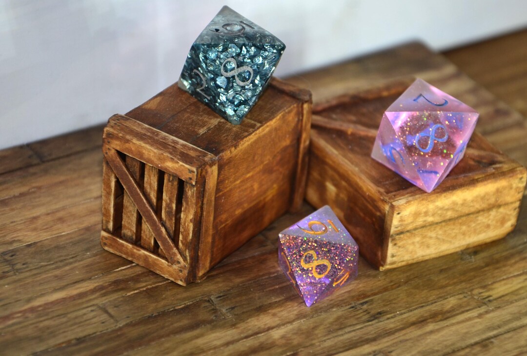 Little Buddy Dice D8 and D12 Palamedes Home for Wayward Dice - Etsy