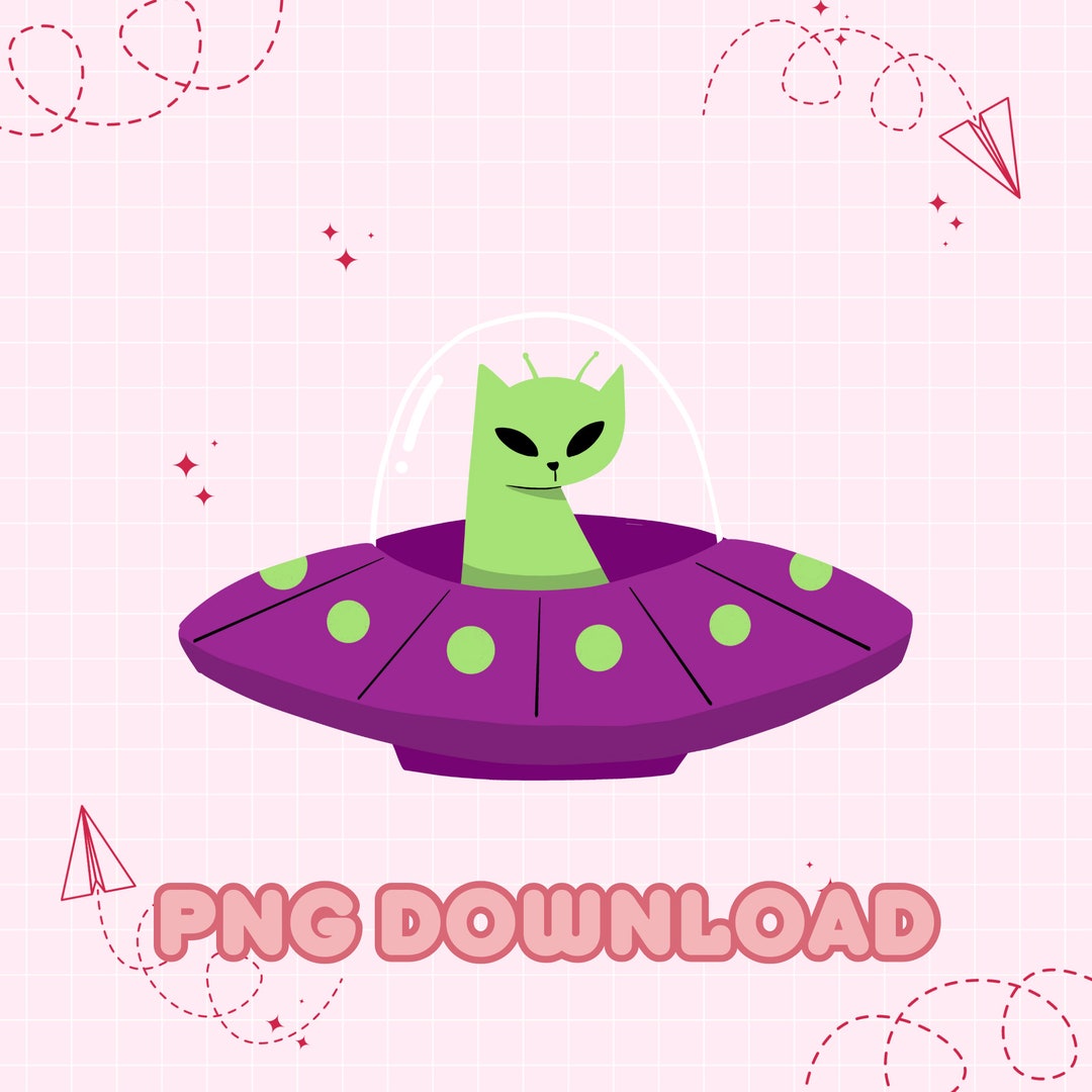 Cat Alien | PNG Digital Download - Etsy