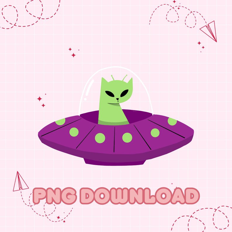 Cat Alien | PNG Digital Download - Etsy