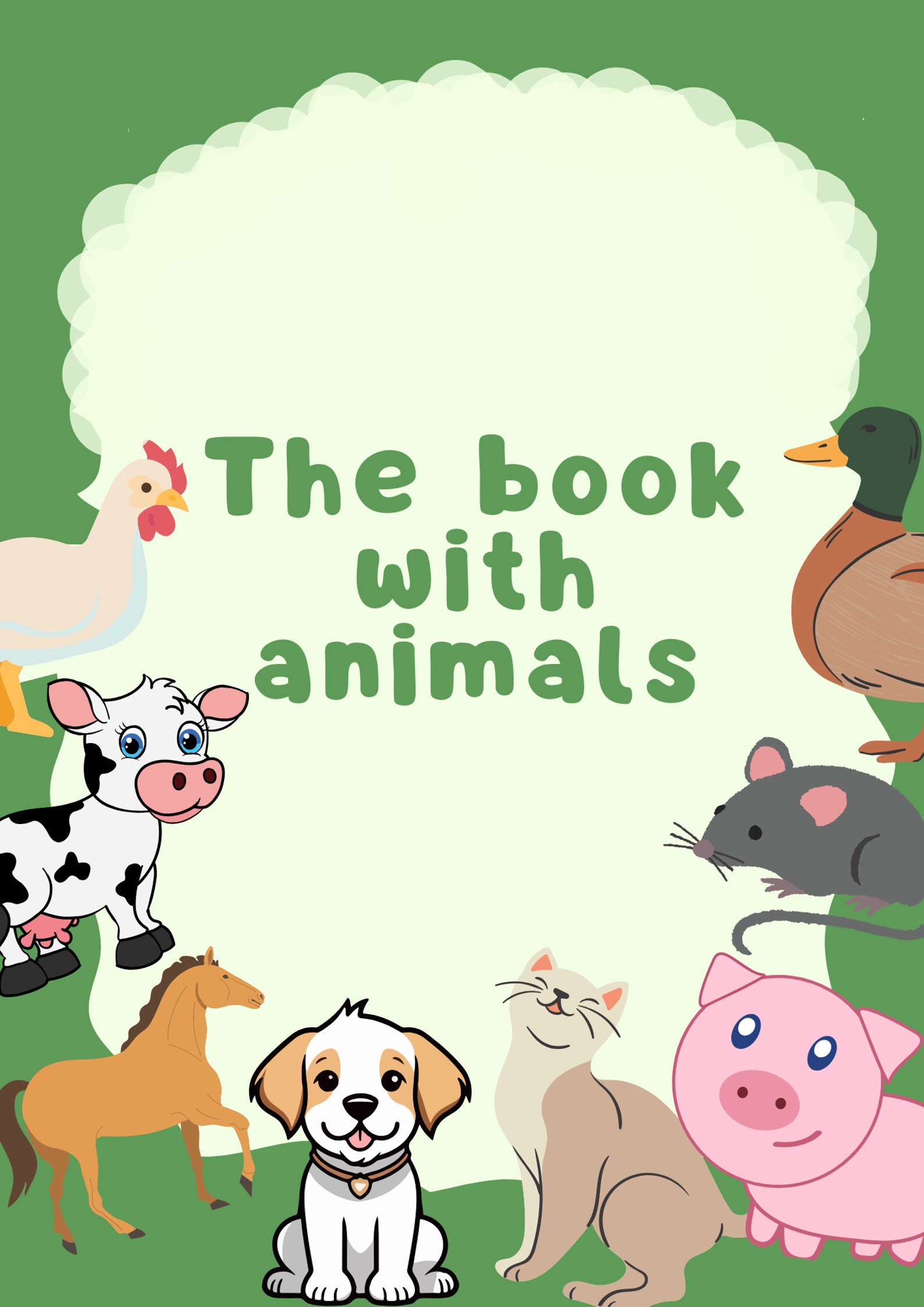 Book With Animals, Domestic Animals, Learn Animals, Book for Kids ...
