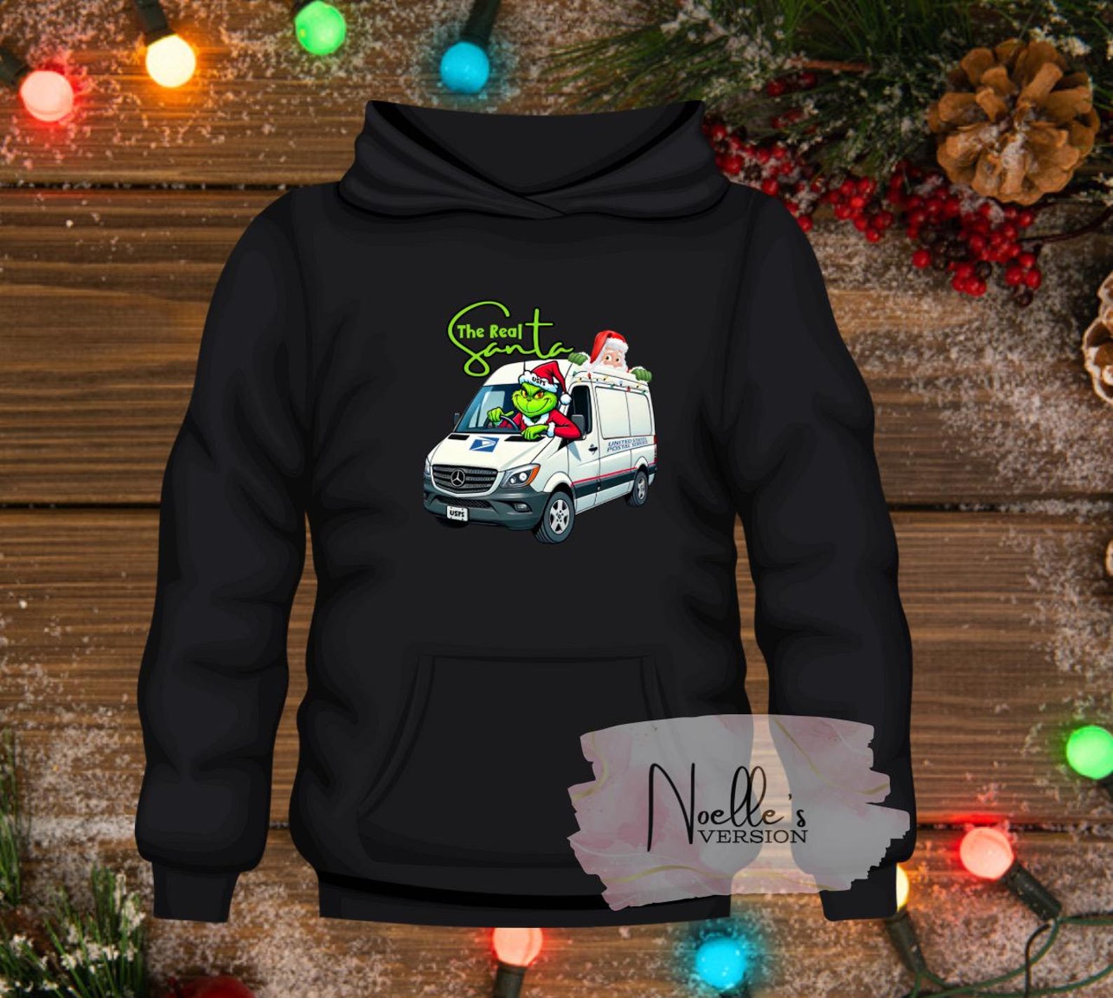 USPS the Real Santa Van Christmas Hoodie - Etsy