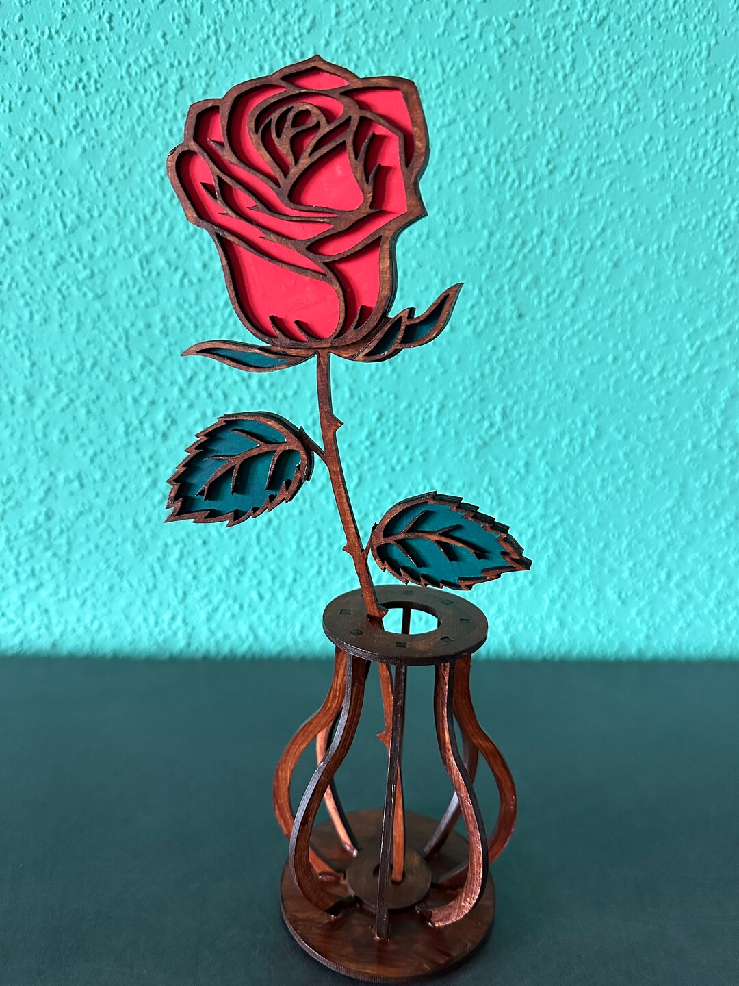 Eternal Rose With Vase - Etsy