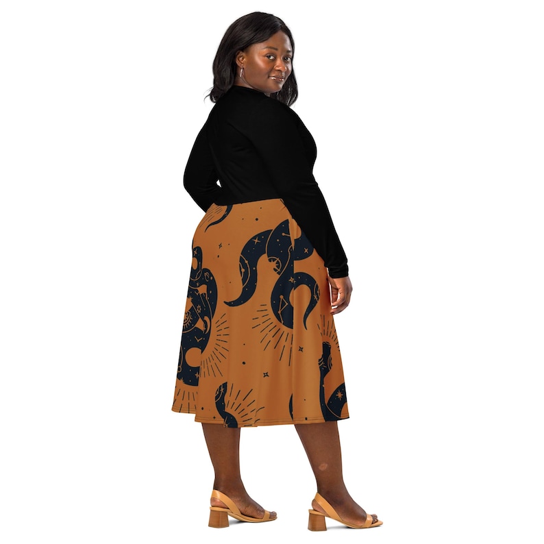 Serpent Ritual Midi Dress – Long Sleeve Magic in Motion (XXS-6XL) - Etsy
