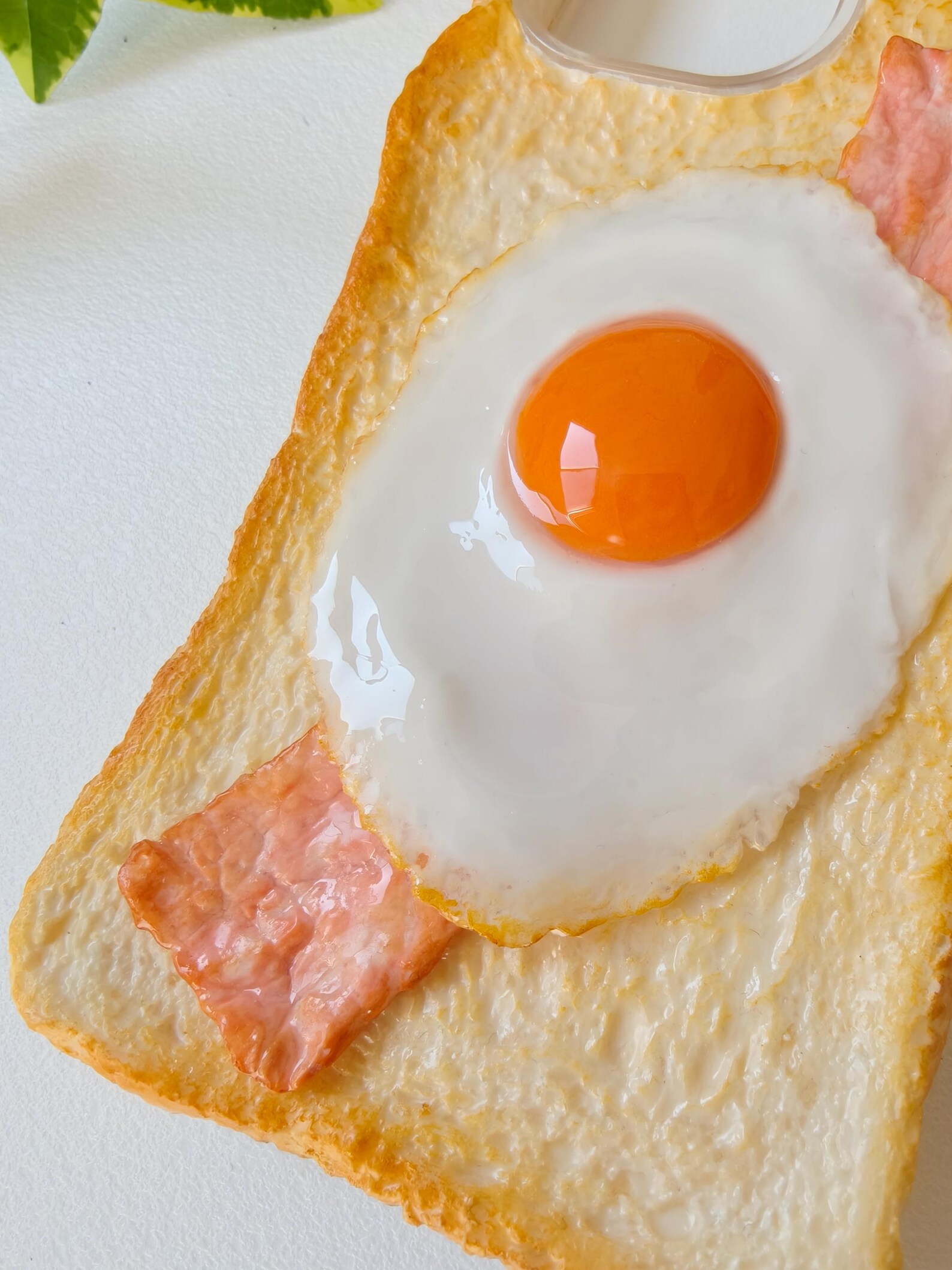 Cute Bacon Egg Toast iPhone Case Decoden Polymer Clay Handmade Custom ...