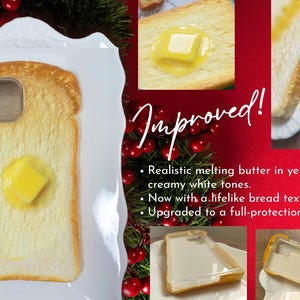 Cute Toast iPhone case Decoden Polymer clay Handmade Custom name iPhone ...