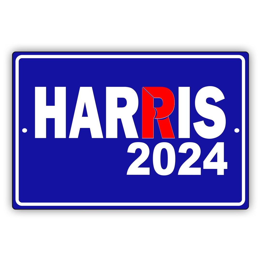 Harris 2024 Save Democracy Metal Sign USA Presidential Elections ...
