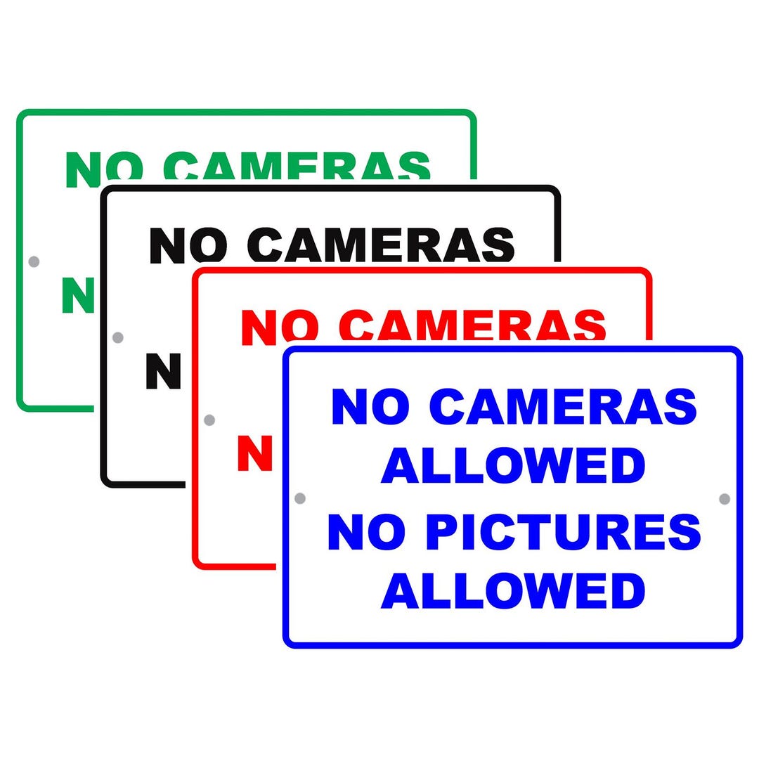 No Cameras Allowed No Pictures Allowed Metal Sign Privacy Policy Street ...